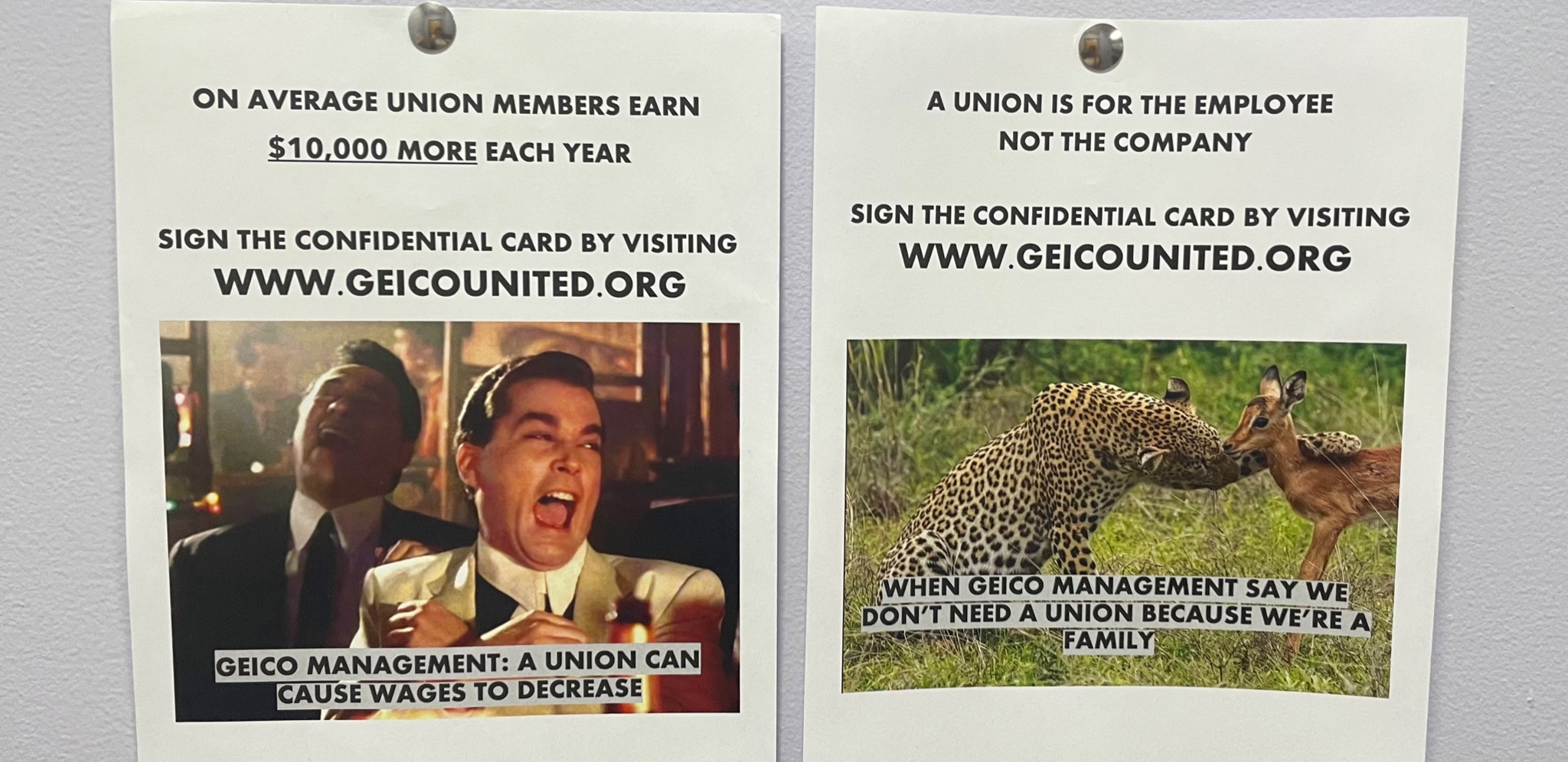 GEICO Workers Launch Union Effort, Management Says Call the Cops ...