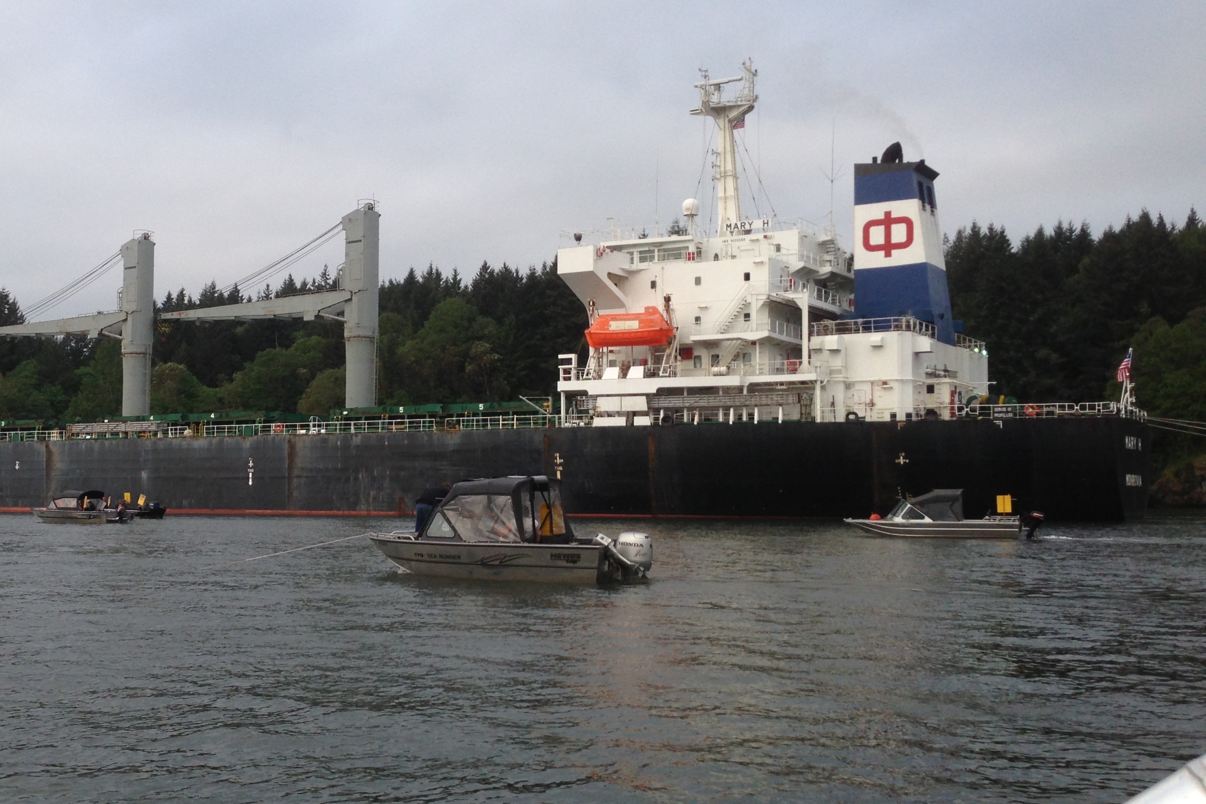 Scab Grain Ship Accosted by Watery Picket | Labor Notes