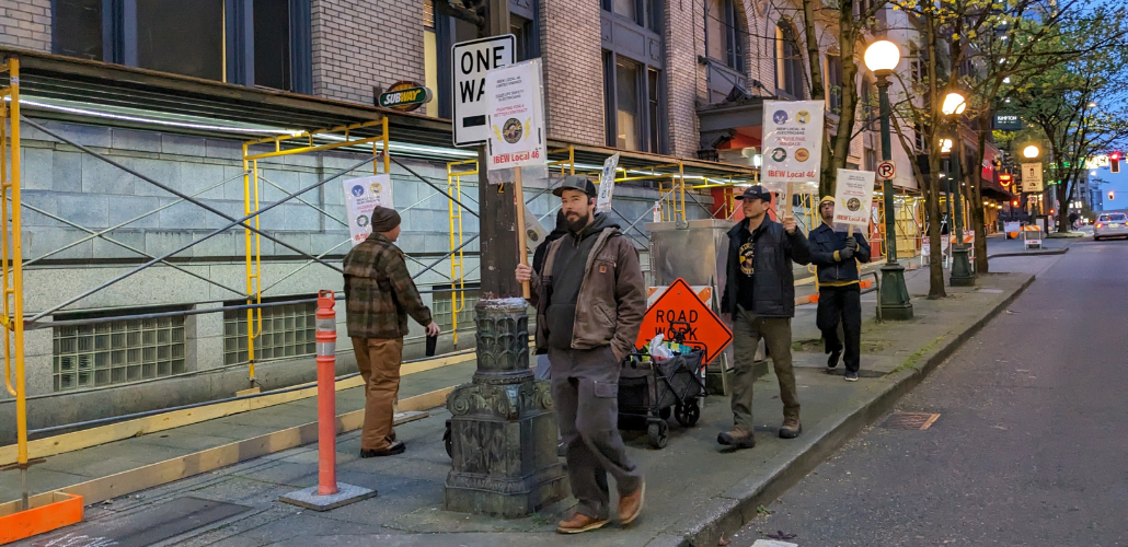 Low Voltage Electricians Strike for First (and Last?) Time in Unit’s ...
