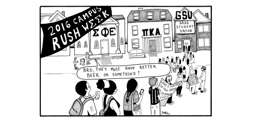Cartoon: Grad Students Get the Go-Ahead to Unionize | Labor Notes